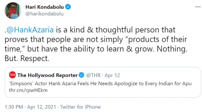 Why Hank Azaria’s Apology for Voicing Apu in The Simpsons Was Long ...